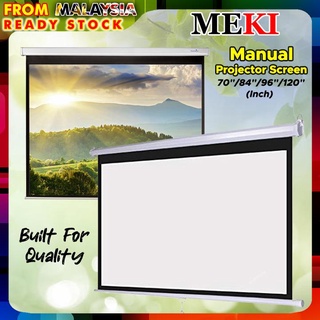 Meki Solid Series White Surface Manual Projector Wall Screen (70"/84 ...
