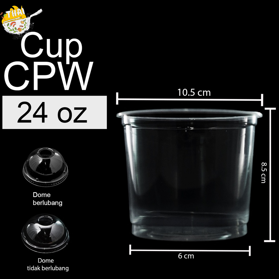 Cup Bekas Plastik Bingsu Thailand 24oz inc penutup dome 500pcs | Shopee ...