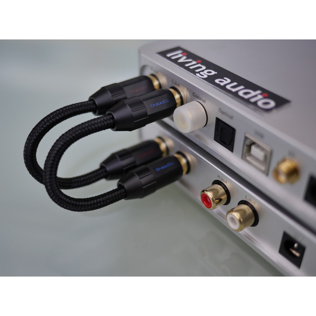 TOPPING TCR2-10 ( 10cm ) Short RCA Interconnect 6N Single Crystal ...