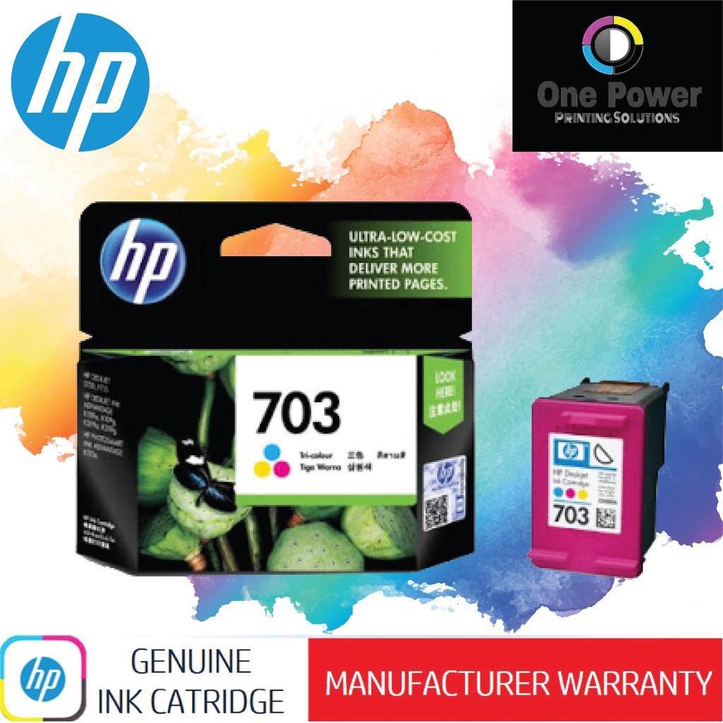 HP 703 Tri-color Original Ink Advantage Cartridge (CD888AA) | Shopee ...