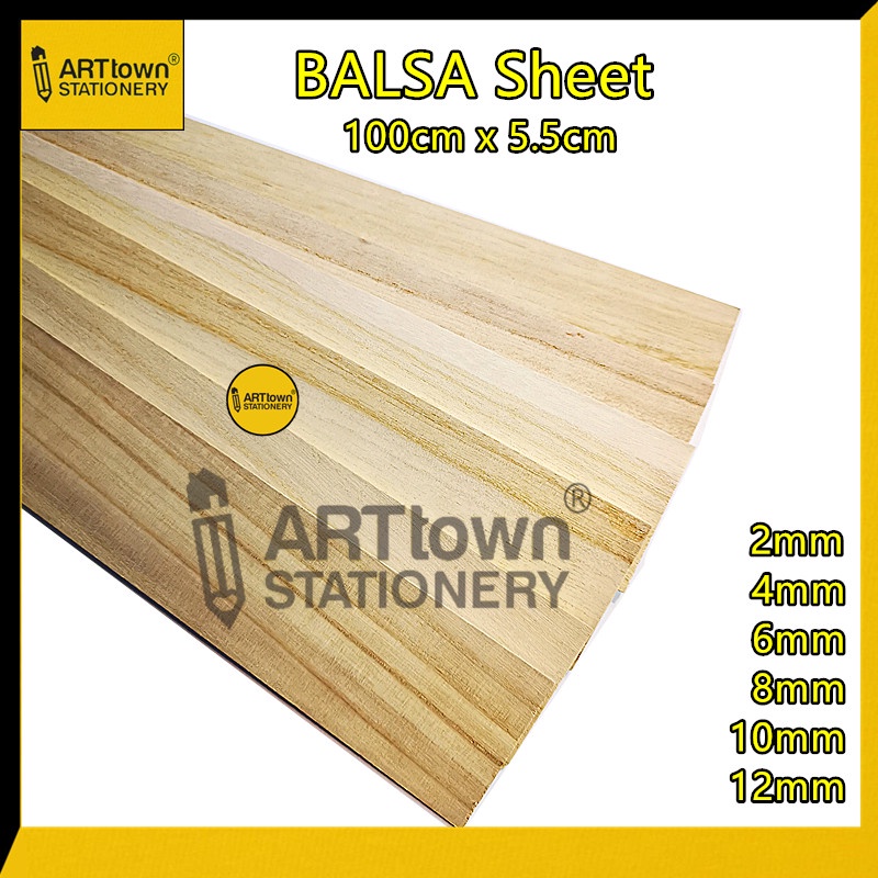 Balsa Sheet 4mm, 5mm, 6mm, 8mm, 10mm, 12mm Lightweight Balsa (Ready ...