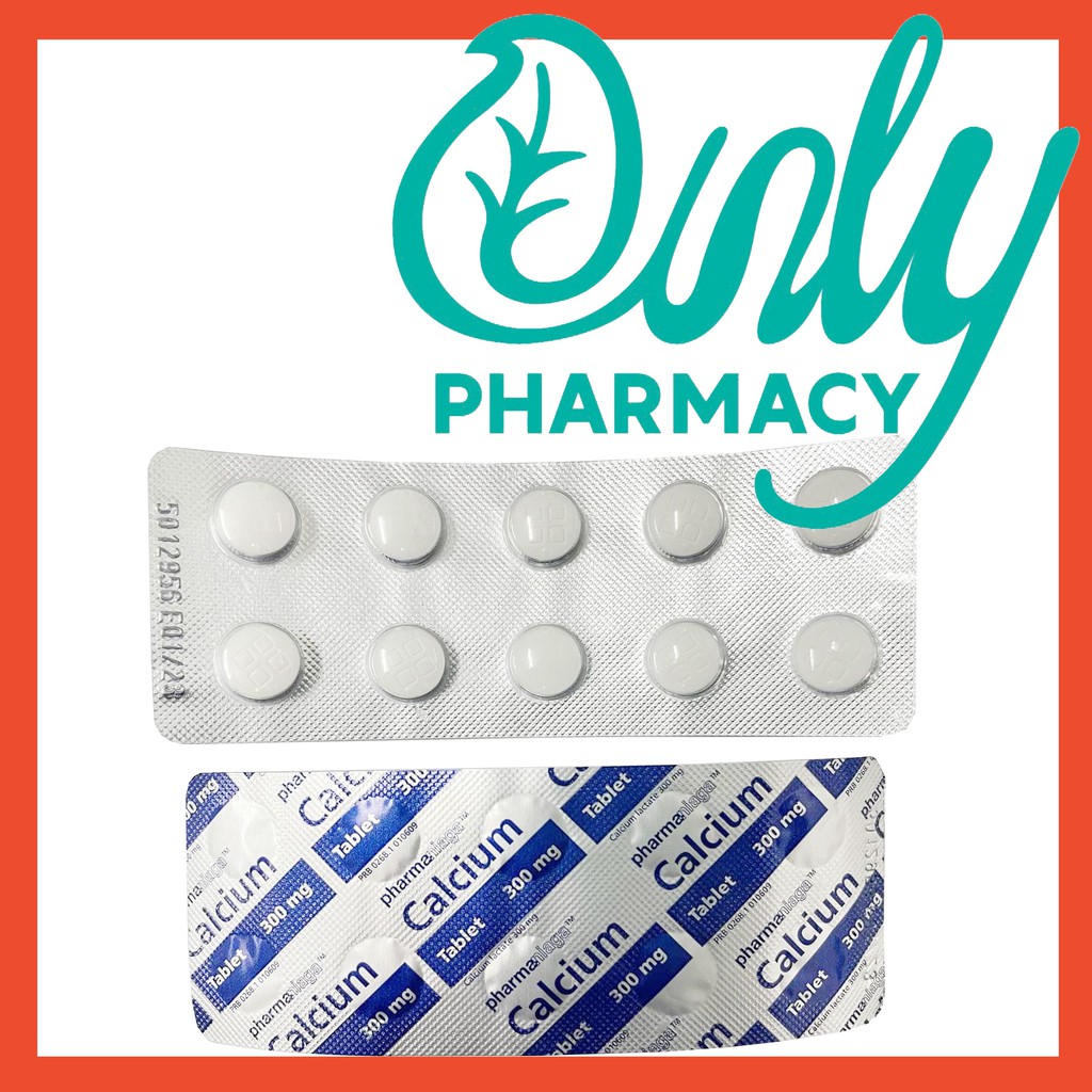 Pharmaniaga Calcium Lactate 300mg tablets 10's/ strip EXP 07/23 ...