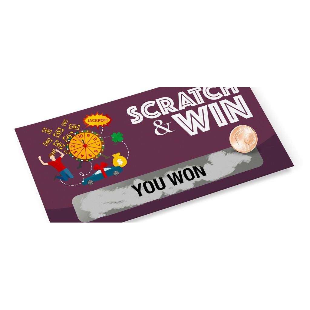 Scratch and Win printing + Custom Shape : Name card size + 1000 pcs ...