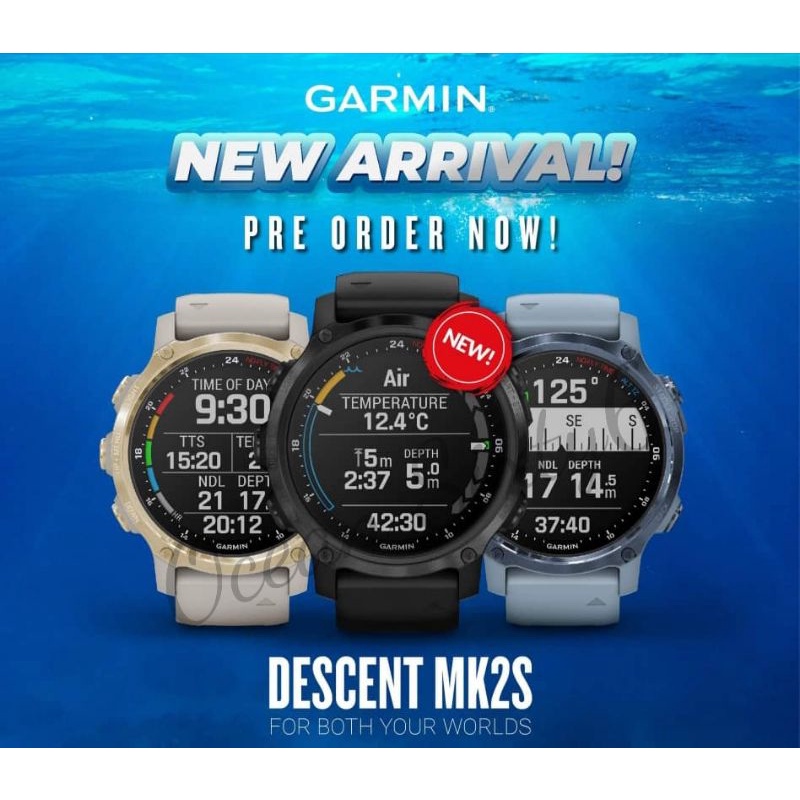 Garmin MK2s Dive Computer All Sports Support Outdoor Sea Running Hiking ...