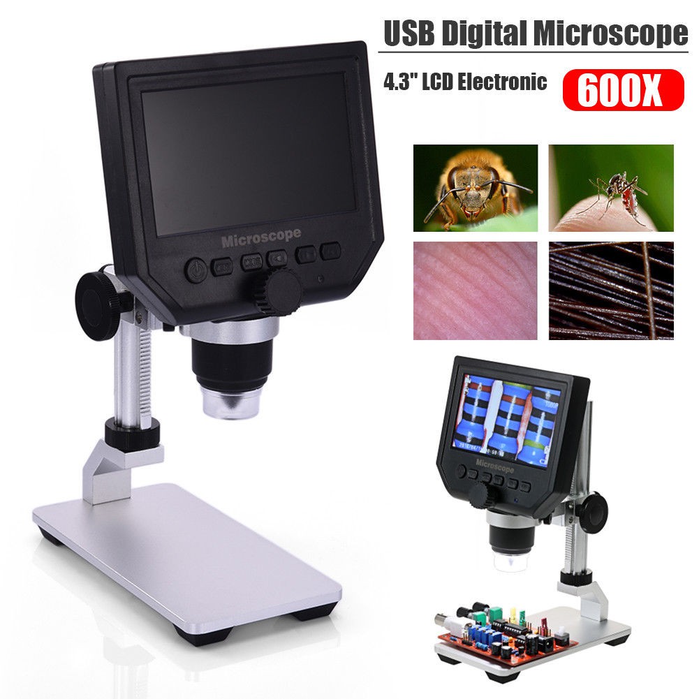 Digital 1-600X 4.3 Inch Electron Microscope Aluminum Alloy Mobile Phone ...