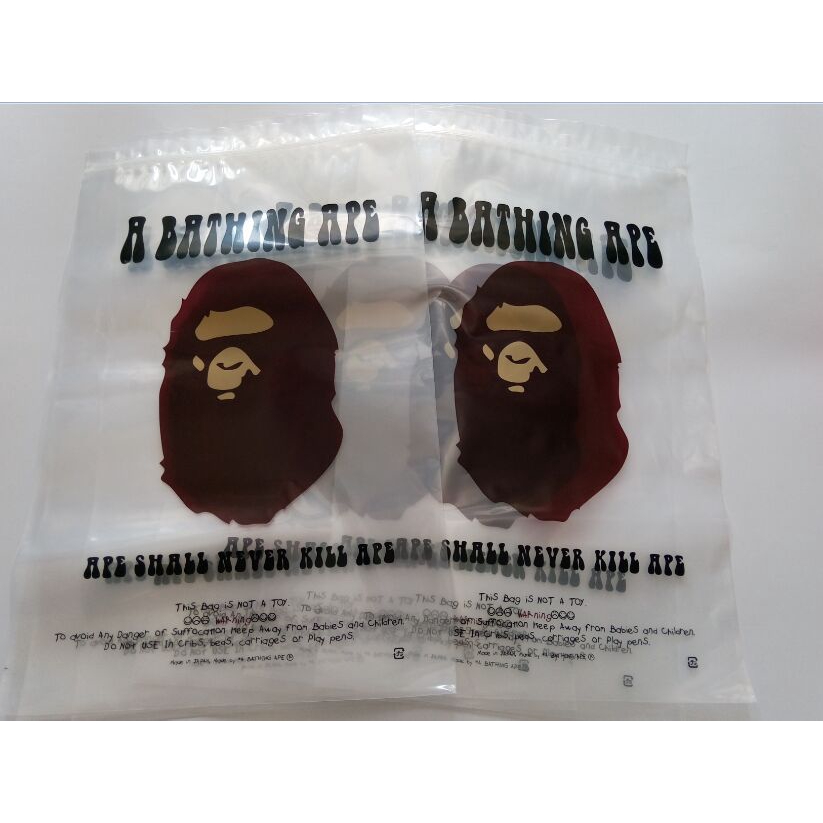 A BATHING APE Japanese Magazine Appendix Packaging Plastic Bag Thicken ...