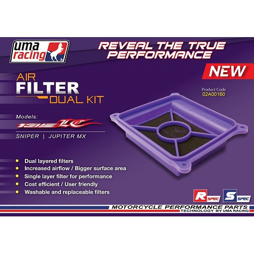 UMA RACING AIR FILTER LC135 V1 - V8 (ALL VISION) | Shopee Malaysia