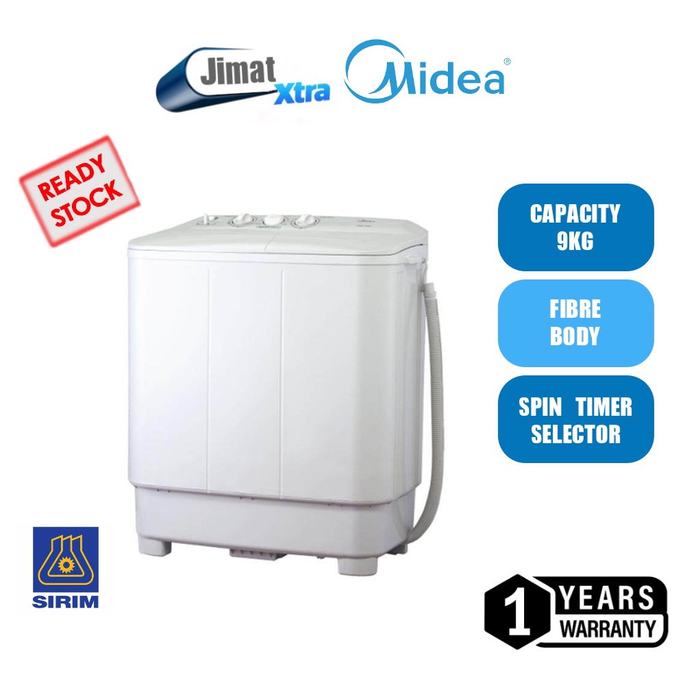 Midea 9KG Semi Auto Washing Machine MSW-9008P | Shopee Malaysia
