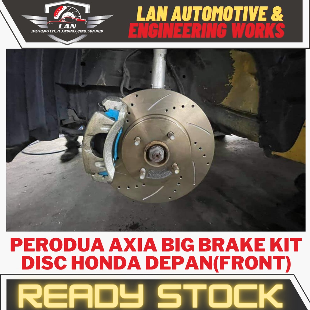 PERODUA AXIA UPGRADE BRAKE KIT DISC HONDA DEPAN (FRONT BRAKE) | Shopee ...