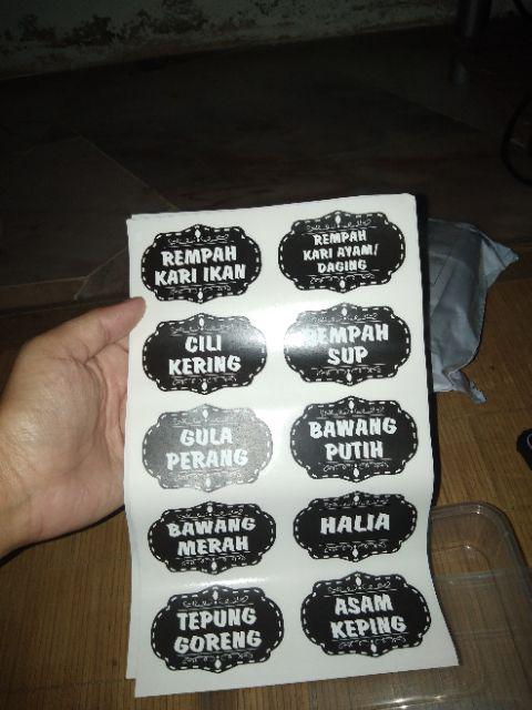 Sticker Label Dapur Untuk Bahan Masakan (40Pcs) | Shopee Malaysia