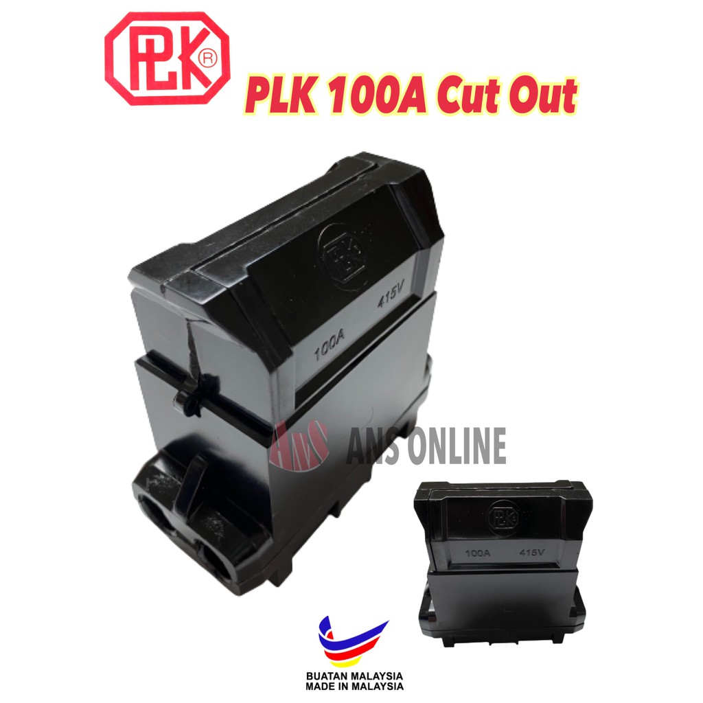 PLK 100A Cut Out Unit with Fuse / or without Fuse (Option) | Shopee ...