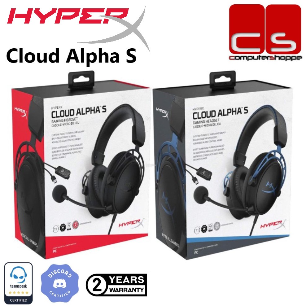 HyperX Cloud Alpha S 7.1 Surround Sound USB Gaming Headset - Blue/Black | Shopee Malaysia