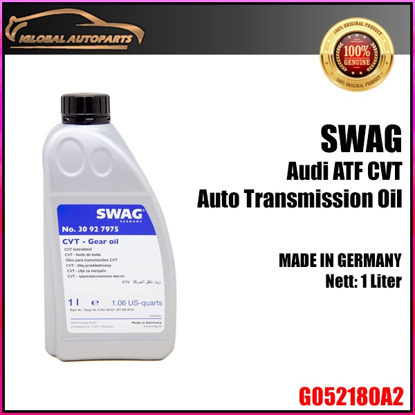 Swag Germany Audi ATF CVT Auto Transmission Oil G052180A2 (1 Liter ...