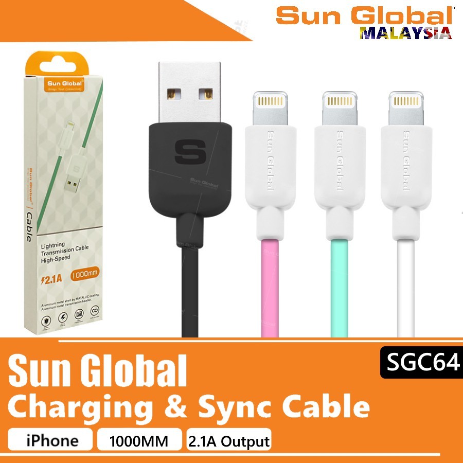 Sun Global SGC64 Lighting Charging Cable | Shopee Malaysia