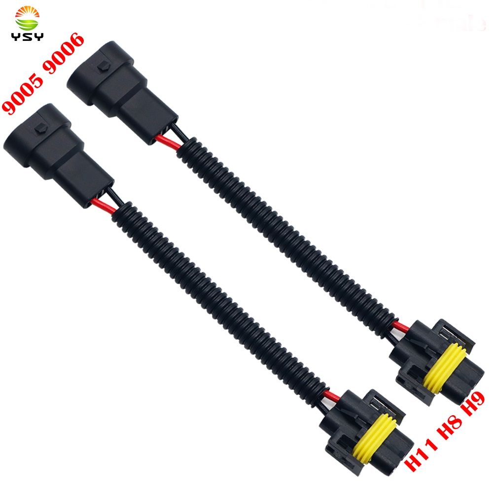 9005 HB3 9006 HB4 male To H11 female Conversion Connector Wiring ...