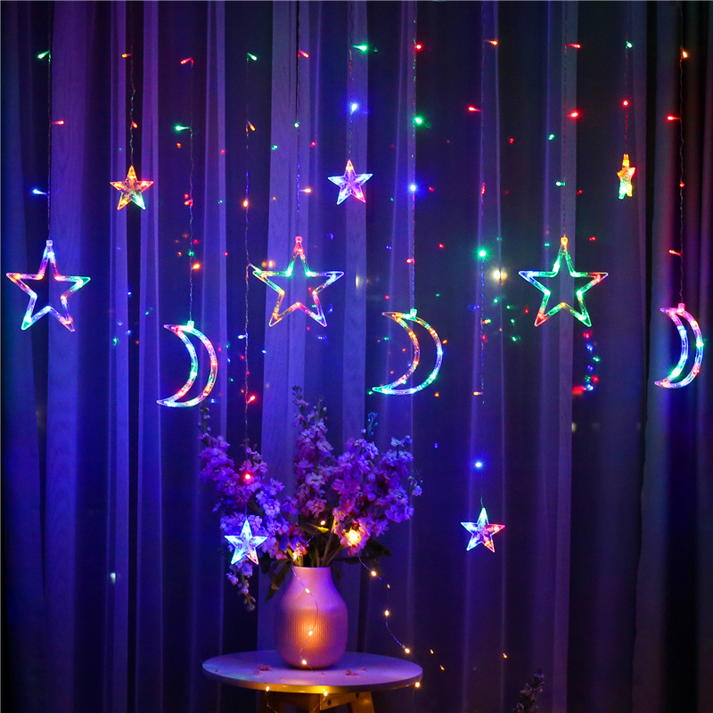 Led Lampu Raya Stars and Moon Lights Lampu Hiasan Kelip-Kelip 2021 Home ...