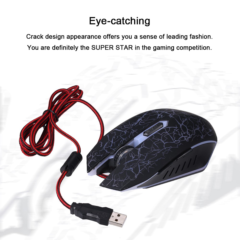 Gaming Mouse Wired RGB Ergonomic Game Mouse USB Computer Mice PC Laptop ...