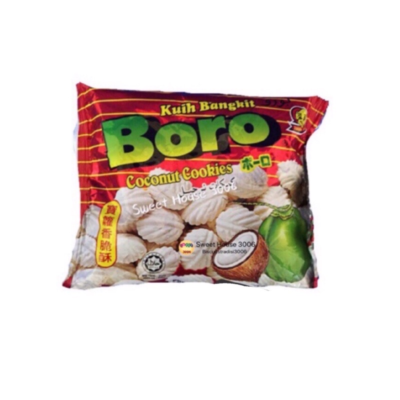 Boro Coconut Cookies Original Flavour 14g x 8pkt Childhood Snack Kuih ...
