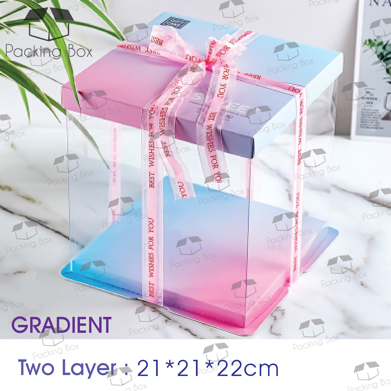 Two Layer (2 Tingkat 22/27cmcm Tinggi) Cake Box | Shopee Malaysia