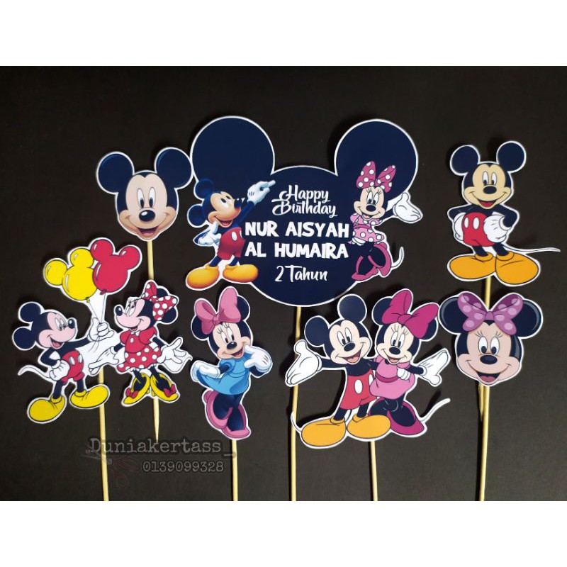 Cake Topper Mickey Minnie | Shopee Malaysia