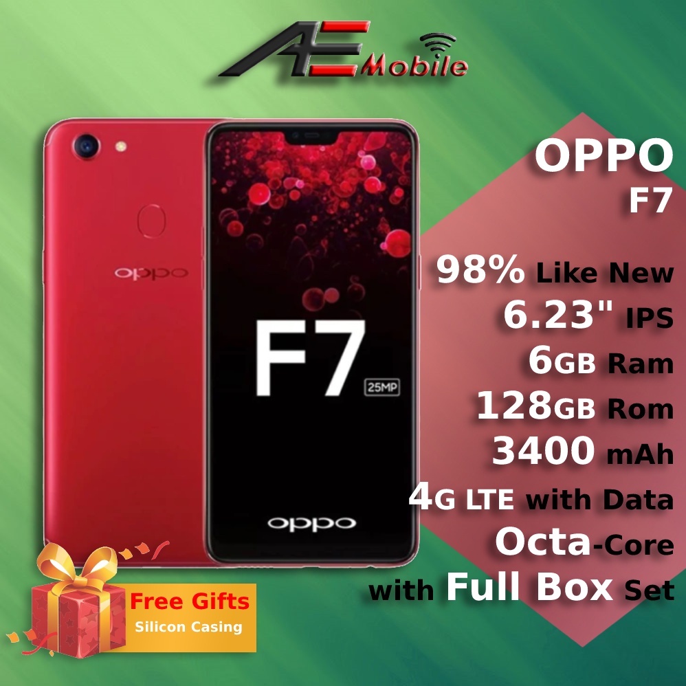 OPPO F7 6GB+128GB Global Version 98% Like New with Full Box Set ...