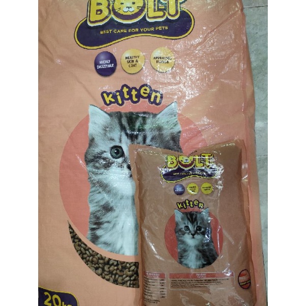 Bolt KITTEN CAT FOOD Packaging 1KG DRY FOOD BOLT KITTEN | Shopee Malaysia