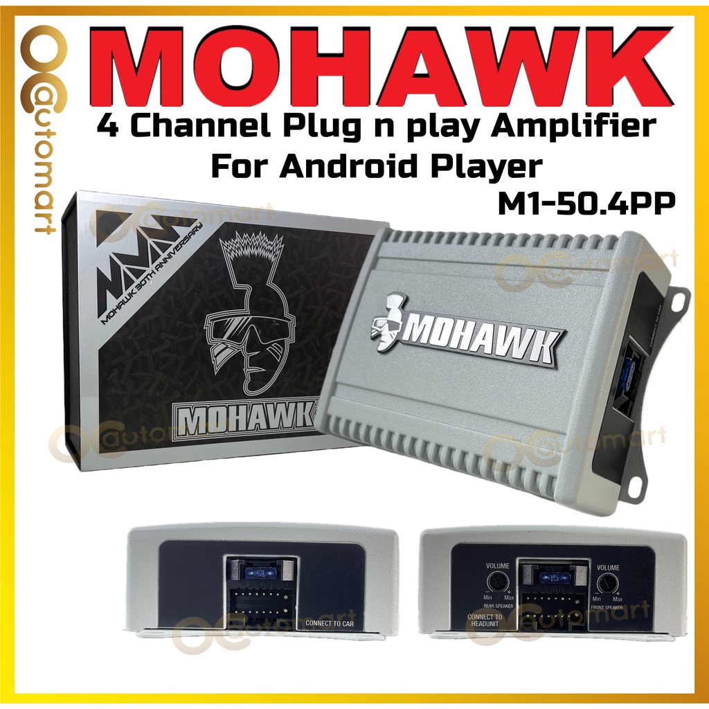Mohawk Audiobank 4 Channel Plug and Play Power Amplifier for Car ...