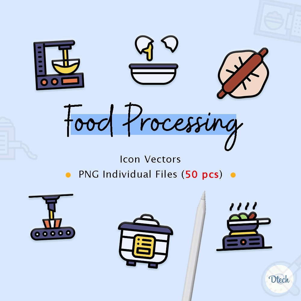 [ PNG ] Food Processing Icon Vectors | Shopee Malaysia