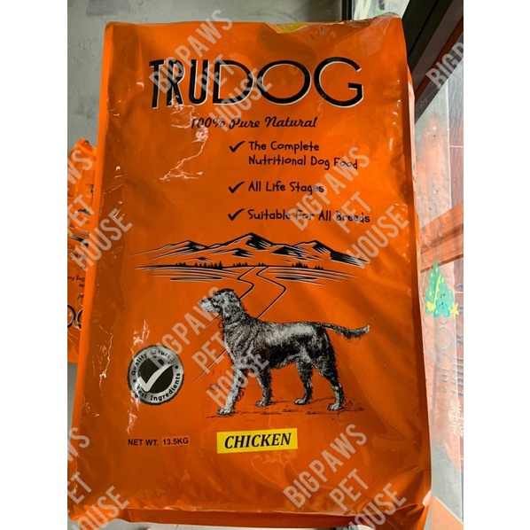 TRUDOG Chicken & Fish / Salmon / Lamb Dog Food 13.5kg(New Packaging ...