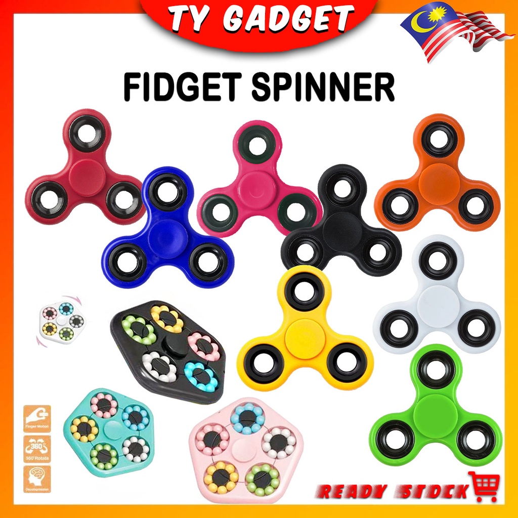 Ready Stock💥 Tri Fidget Spinner Fidgets Anti Stress Toy Premium Spinner ...