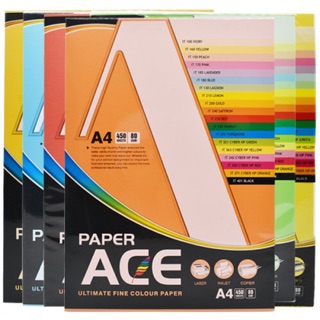 ACE A4 Colour Paper Ultimate Fine Color Paper 80gsm 450 Sheets Suitable ...