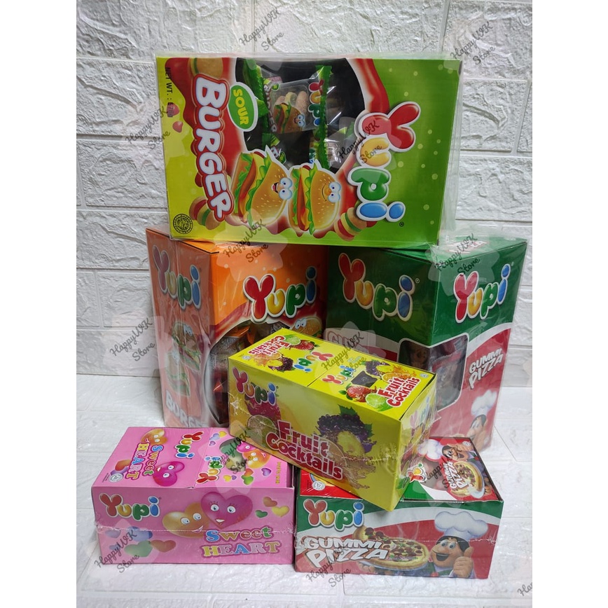 Yupi Gummy [Sweet Heart/ Gummi Pizza/ Fruit Cocktails/Aquarium] 12pcs ...