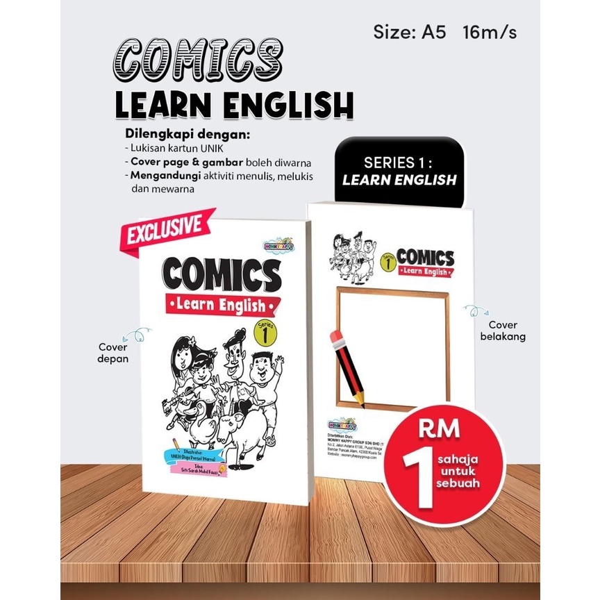 COMICS LEARN ENGLISH (SERIES 1) | Shopee Malaysia