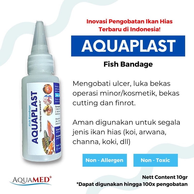 Medicine koi Fish Wound borok ulcer hikui finrot Aquaplast Fish Bandage ...