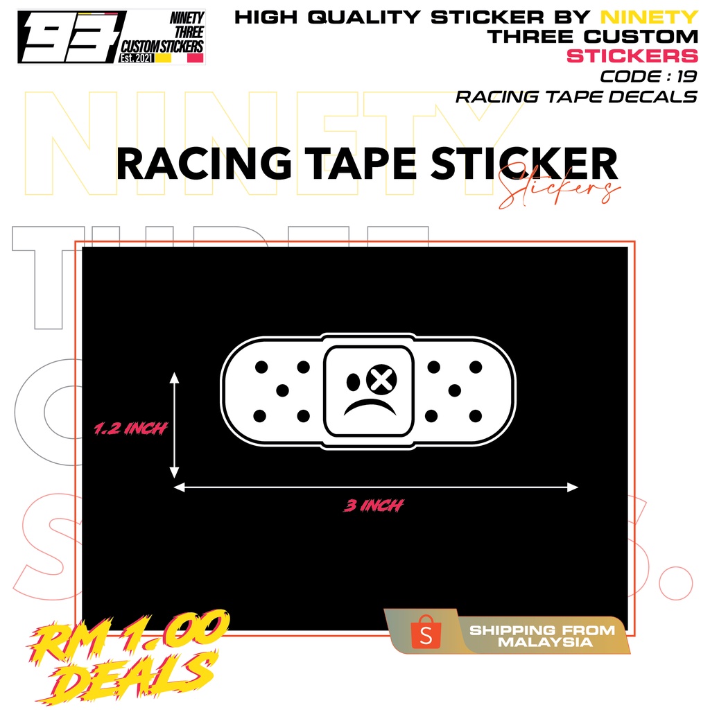 RACING TAPE DECALS (RM1 DEALS) | Shopee Malaysia