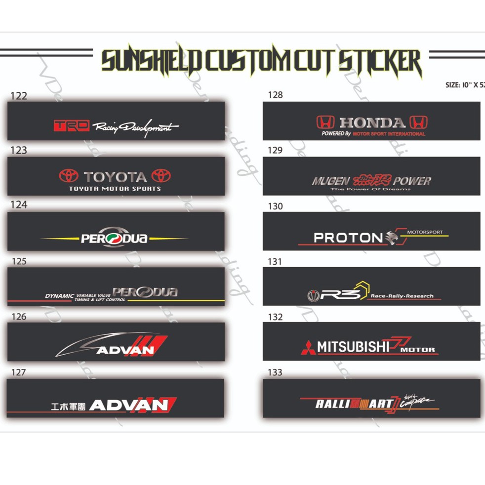 SUNSHIELD CUSTUM CUT CAR STICKERS | Shopee Malaysia