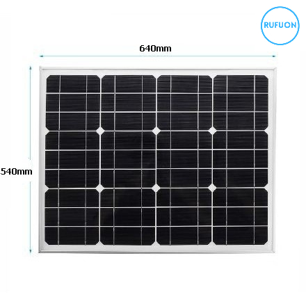 50w Mono Crystalline Cell Monocrystalline Solar Panel 18Vmp 12V System ...