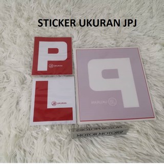 Kereta Sticker P Car P Sticker Motosikal Sticker Motor L Sticker Depan ...