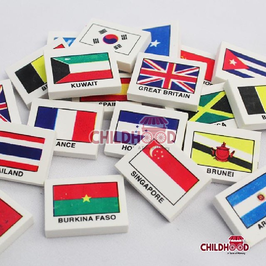 Collection Countries Flag Eraser with Name of Countries/ Education ...