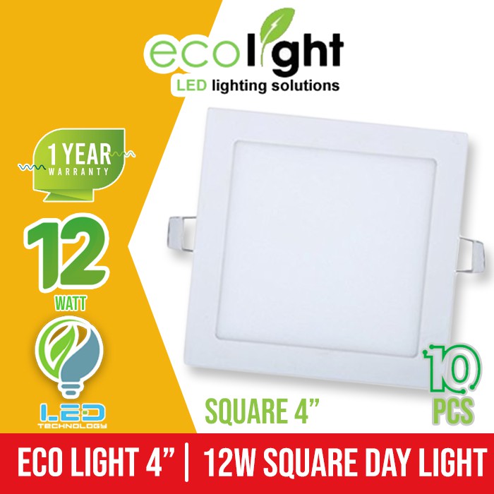 LED ECO LIGHT DOWNLIGHT S400 12W SQUARE 5.5" x 10 PCS | Shopee Malaysia