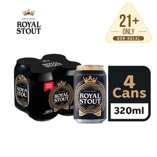 Royal Stout Can Danish Stout Beer 5.5% Alcohol (320ml x 4) | Shopee ...