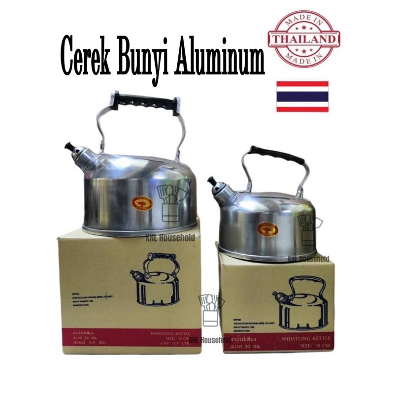 Cerek Bunyi Aluminum / Aluminium Whistling Kettle / Cerek Masak Air ...
