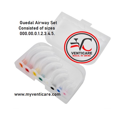 GUEDAL AIRWAY SET OROPHARYNGEAL AIRWAY SET 8 SIZES 000,00,0,1,2,3,4,5 ...