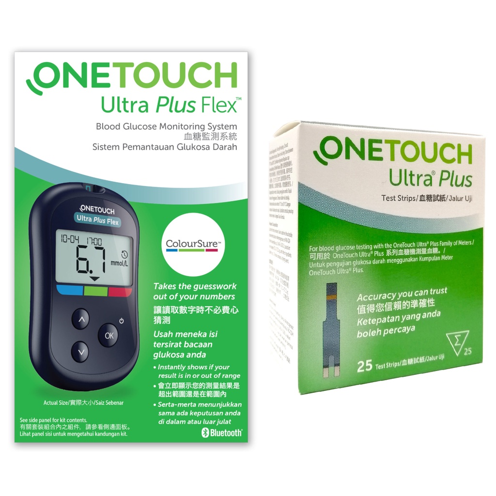 ONE TOUCH ULTRA PLUS FLEX GLUCOSE METER SYSTEM (WITH OR WITHOUT TEST ...