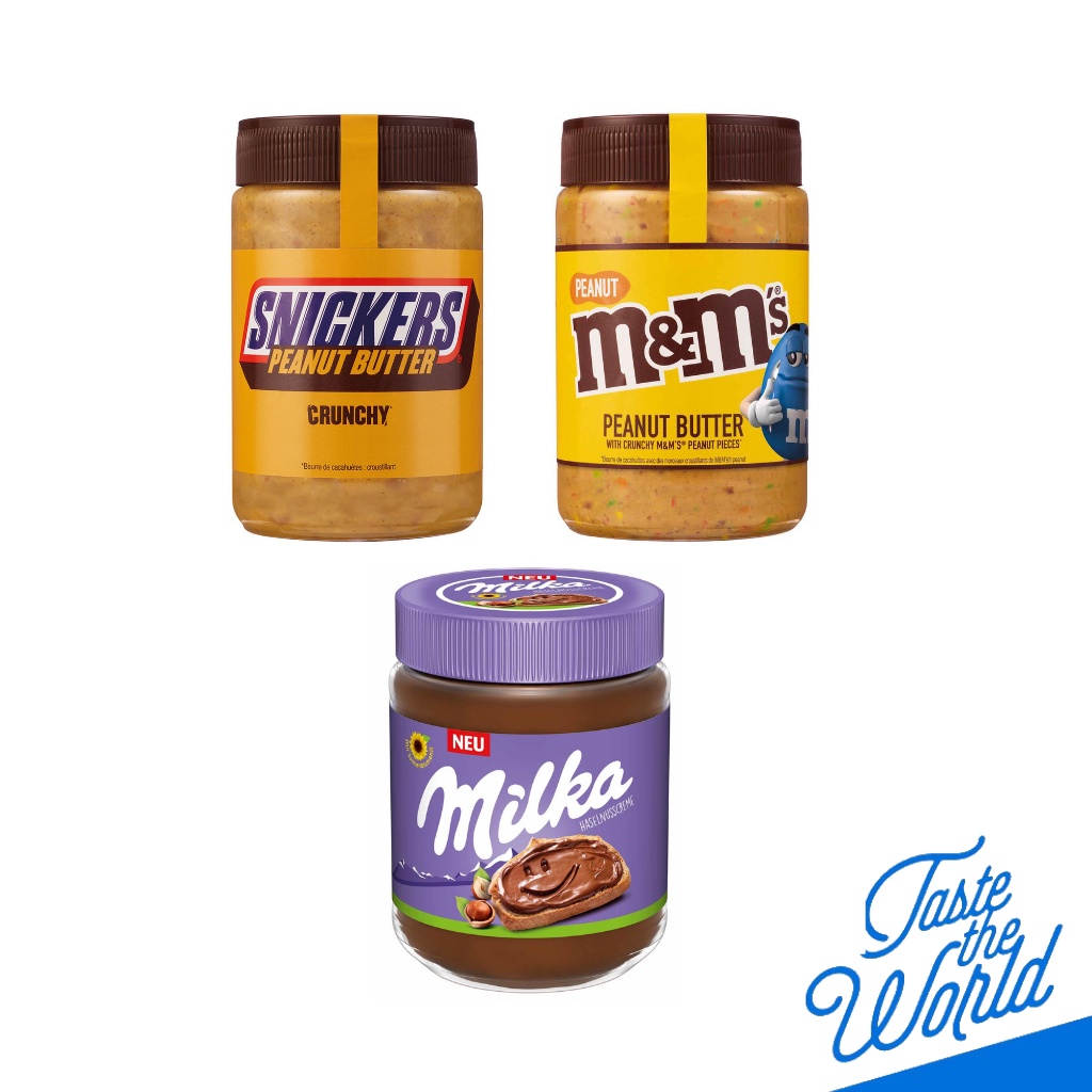 M & M / Milka / Snickers Peanut Butter or Hazelnut Spread (320g / 350g ...