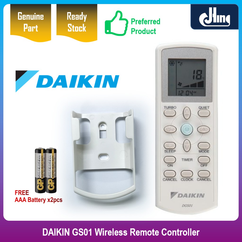 GS01 Remote Controller | DAIKIN Genuine Part 1hp ~ 6hp Air-cond **FREE ...