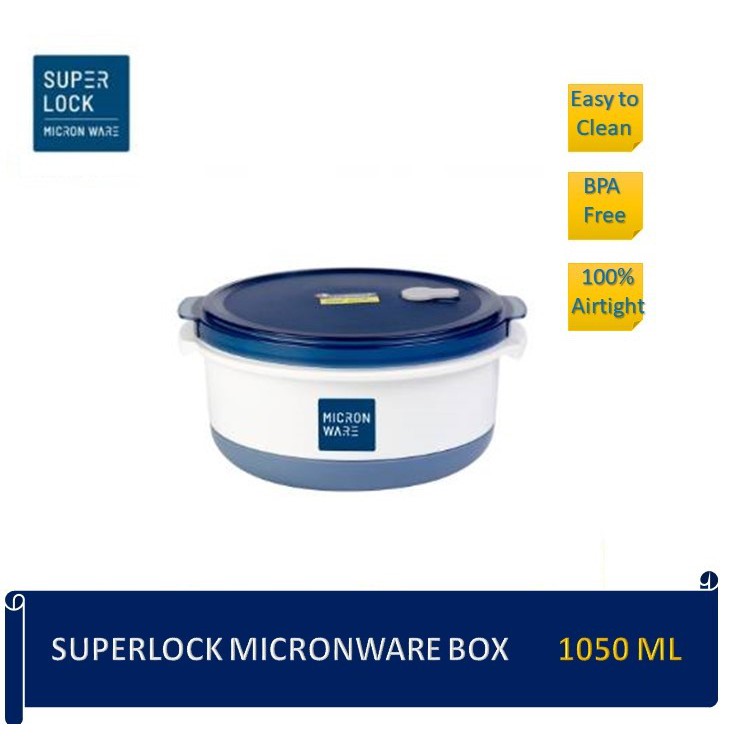 SUPERLOCK Microwave Box 1050-1750ml [Anti Bacterial BPA Free] Microwave ...
