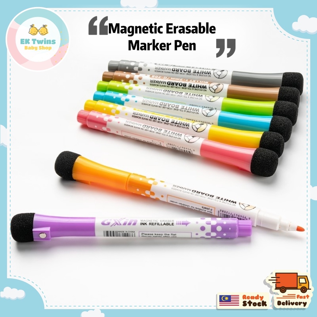 Magnetic Erasable Marker Pen (For Kids / Office / Home /School use ...