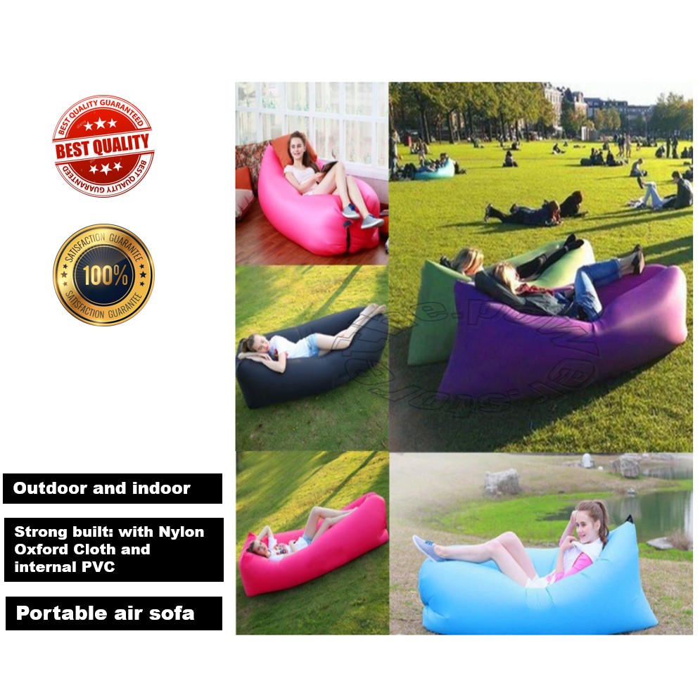 [HOT] Inflatable Wind Picnic Camping Lamzac Air Lazy Sofa Lounge Bed ...