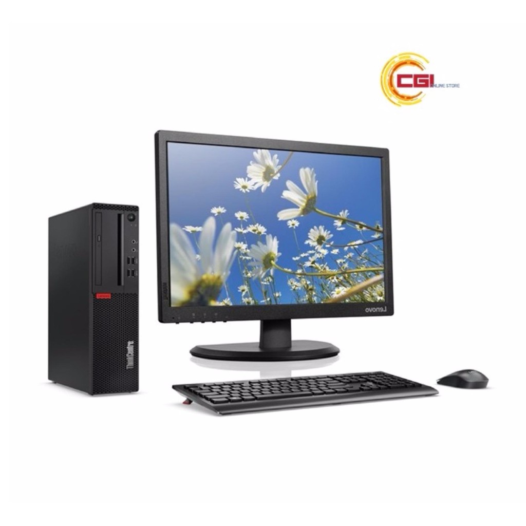 Lenovo ThinkCenter M710 SFF Desktop-10M7A03JME+ThinkVision E2054 19.5 ...